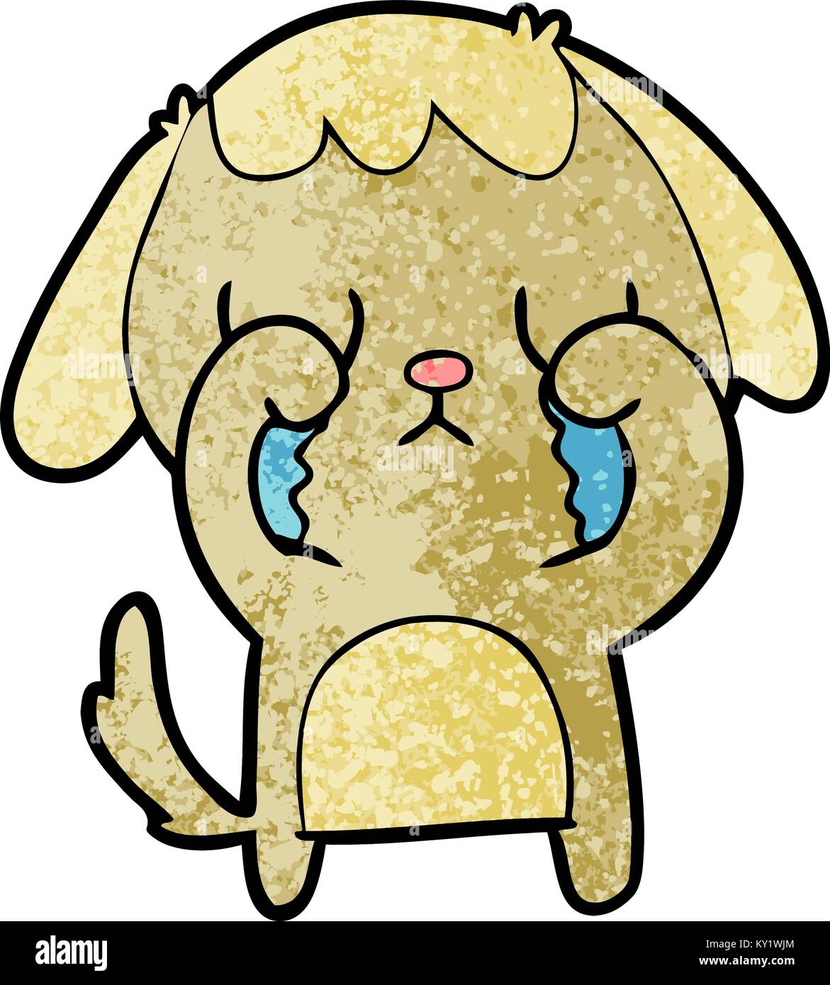 cute cartoon dog crying Stock Vector Image & Art - Alamy
