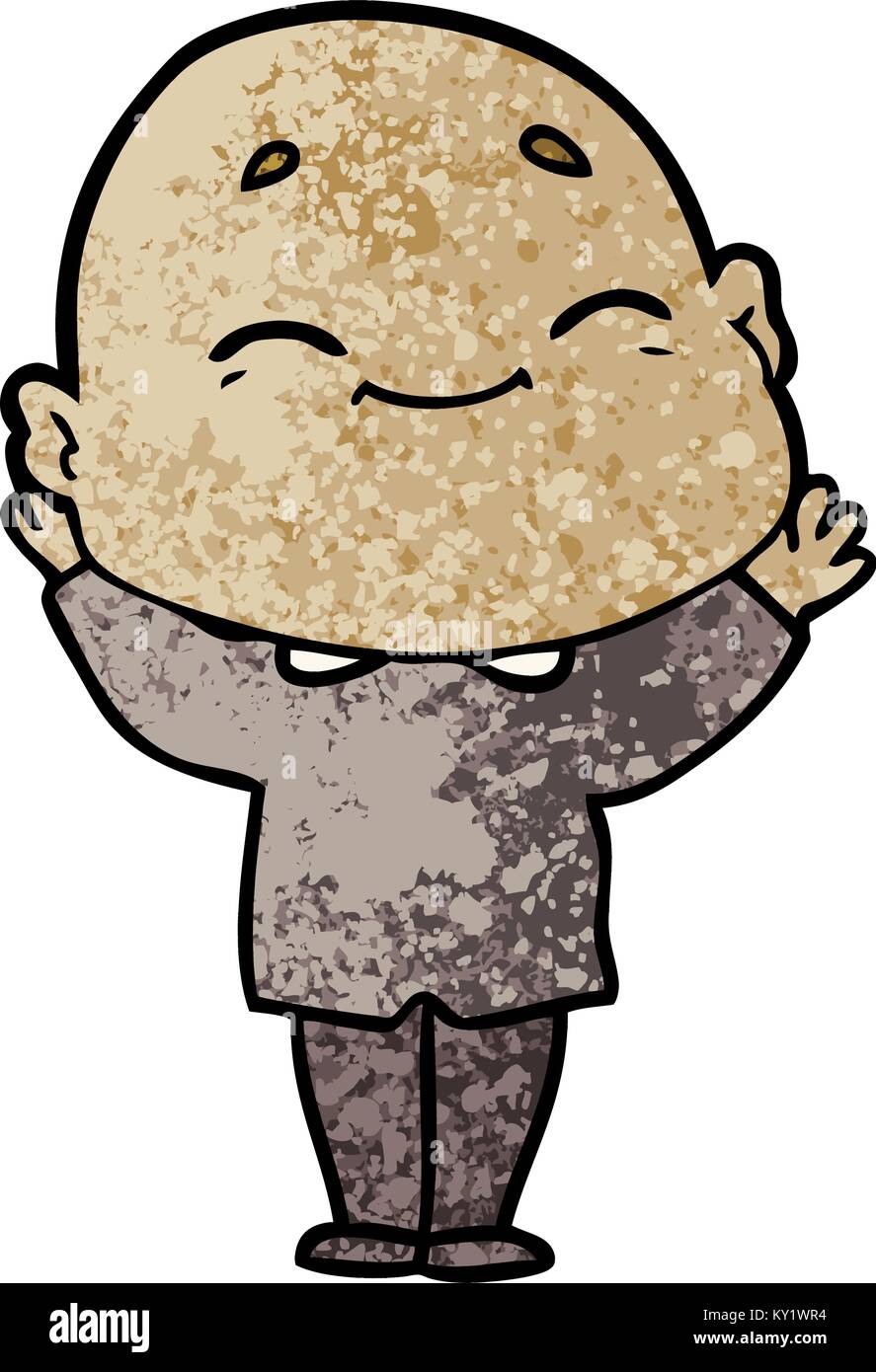 cartoon happy bald man Stock Vector Image & Art - Alamy