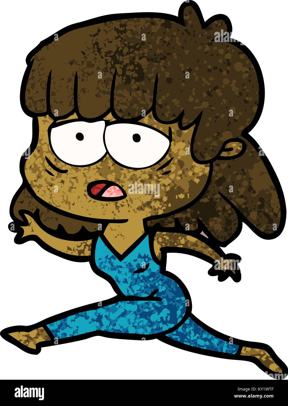 cartoon tired woman Stock Vector Image & Art - Alamy