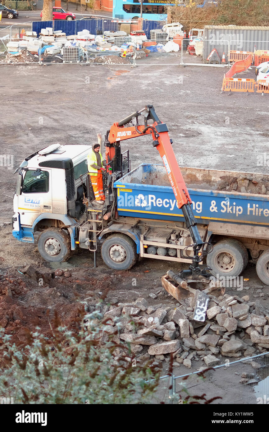 January 2018 - Big truck moving rubble and materials Stock Photo - Alamy