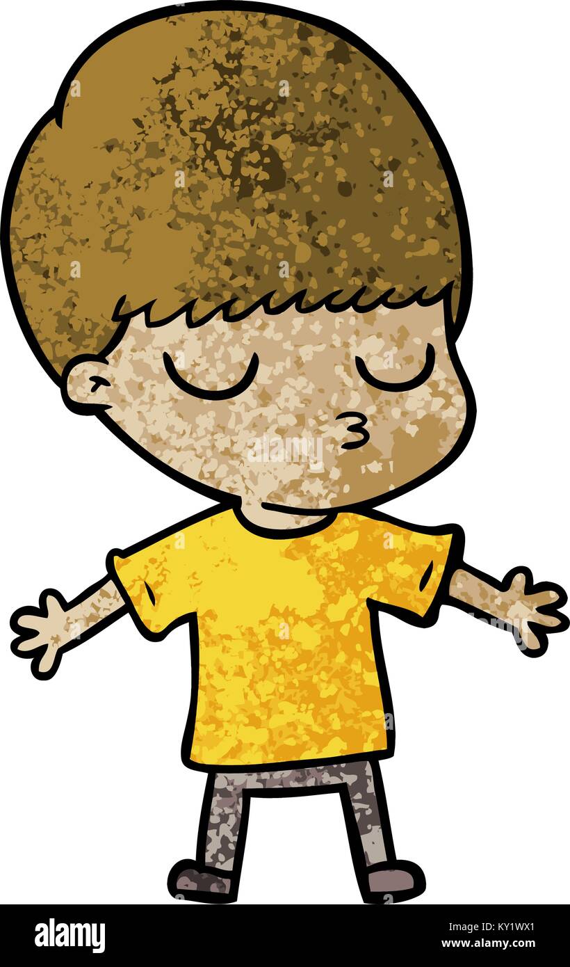 cartoon calm boy Stock Vector Image & Art - Alamy