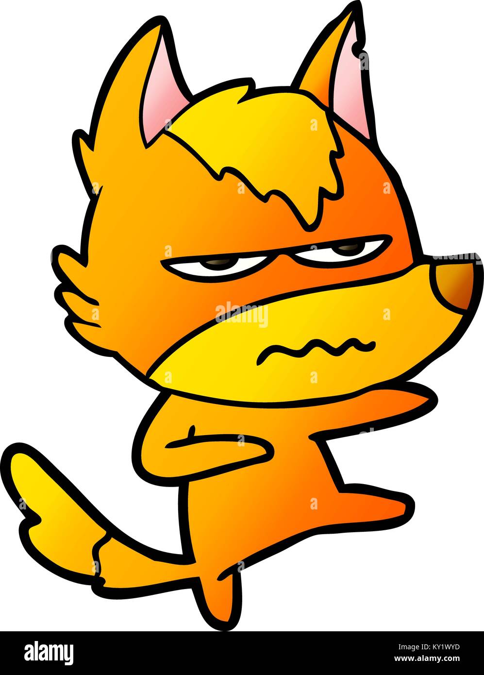 angry fox cartoon character Stock Vector Image & Art - Alamy