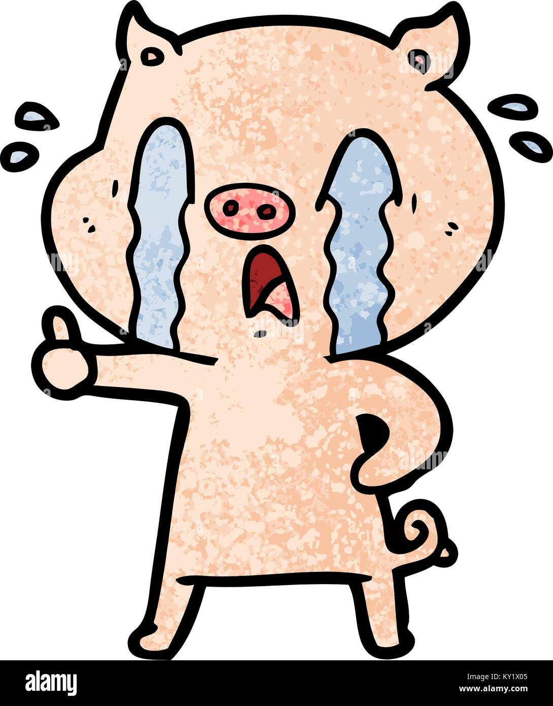 crying pig cartoon Stock Vector Image & Art - Alamy