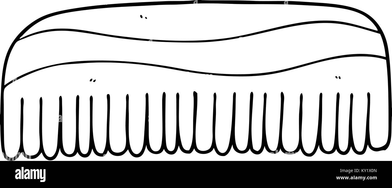 Hair comb cartoon Black and White Stock Photos & Images - Alamy