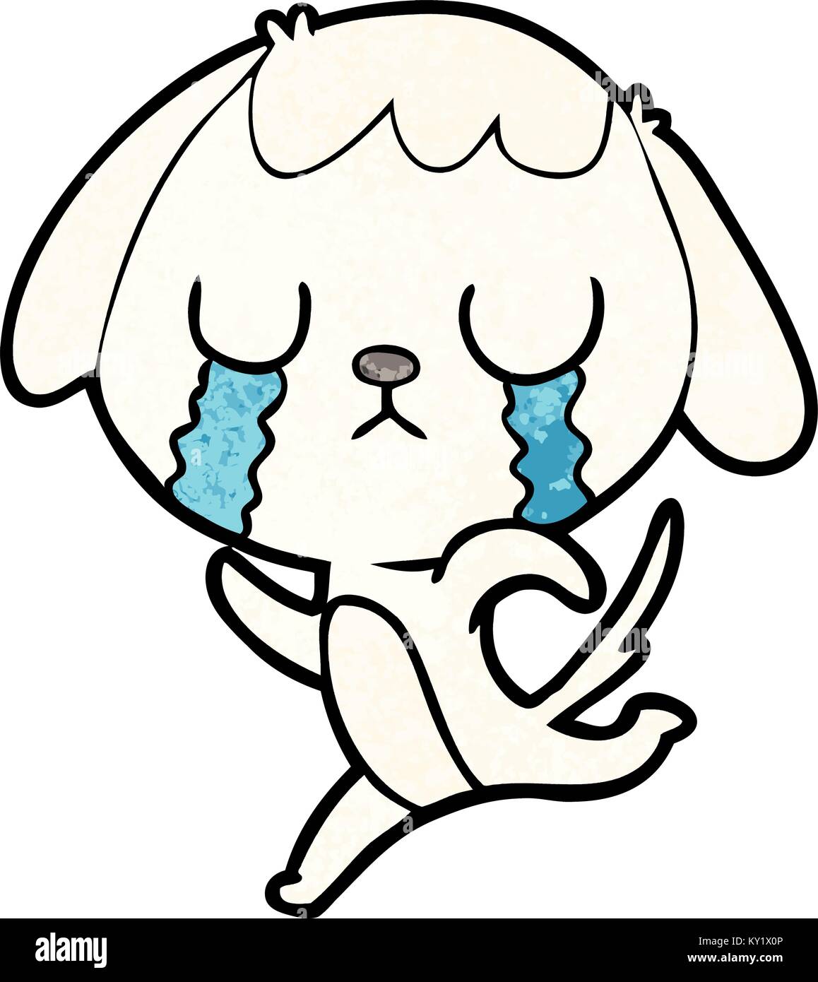 cute cartoon dog crying Stock Vector Image & Art - Alamy