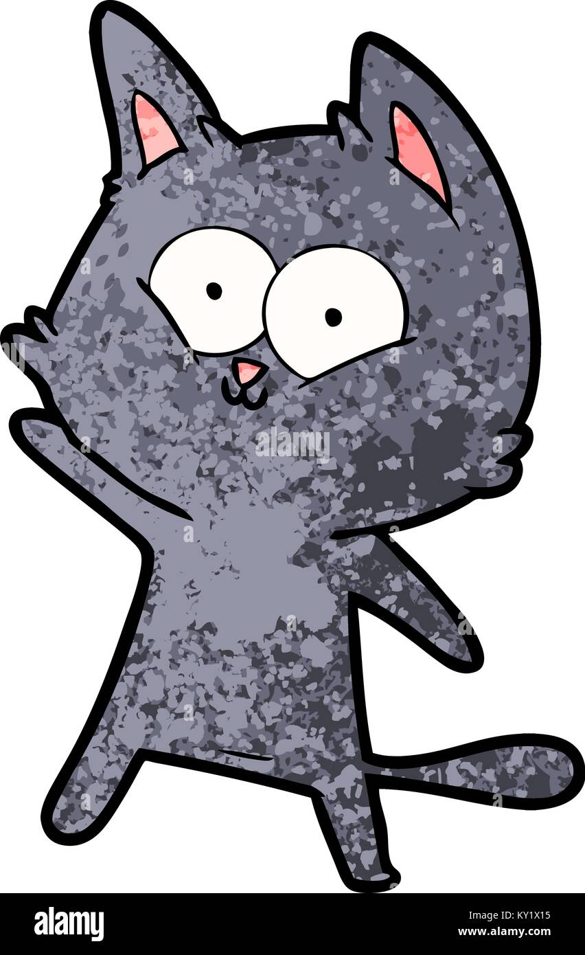 cartoon cat waving Stock Vector Image & Art - Alamy