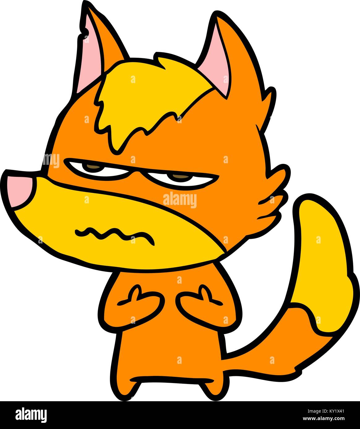 angry fox cartoon character Stock Vector Image & Art - Alamy