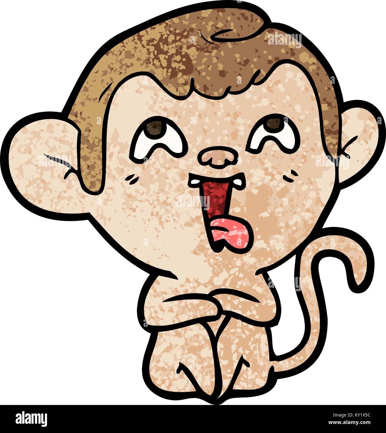 crazy cartoon monkey Stock Vector Image & Art - Alamy