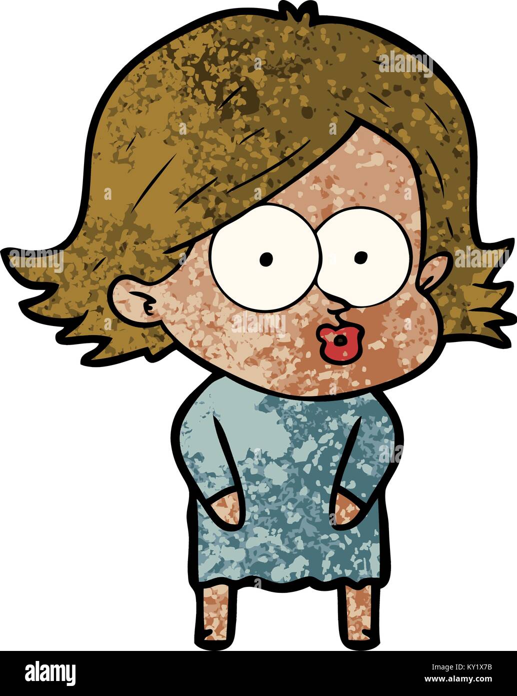 cartoon girl pouting Stock Vector Image & Art - Alamy