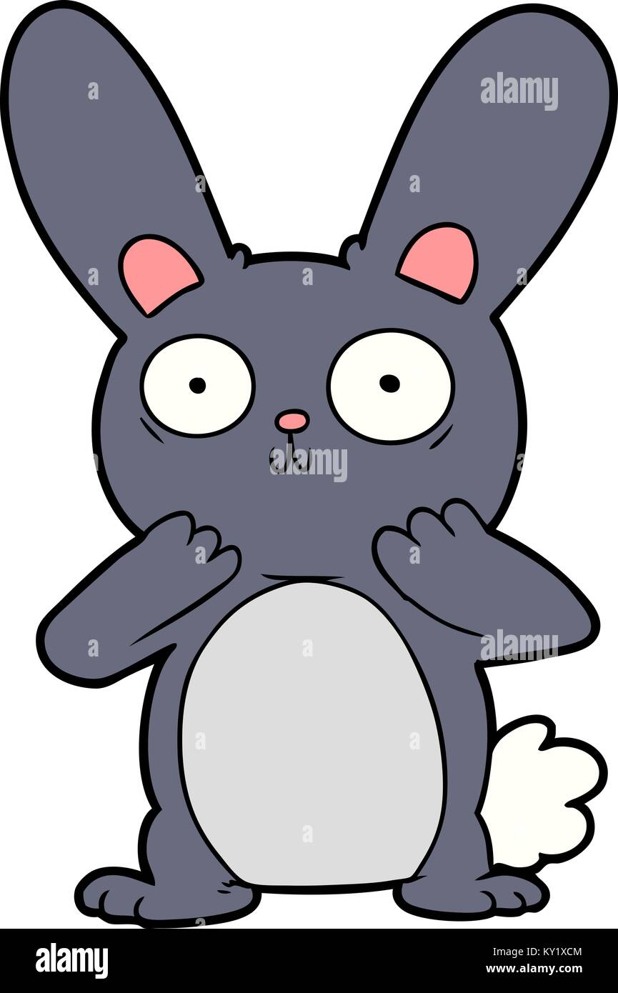 cartoon shocked rabbit Stock Vector Image & Art - Alamy