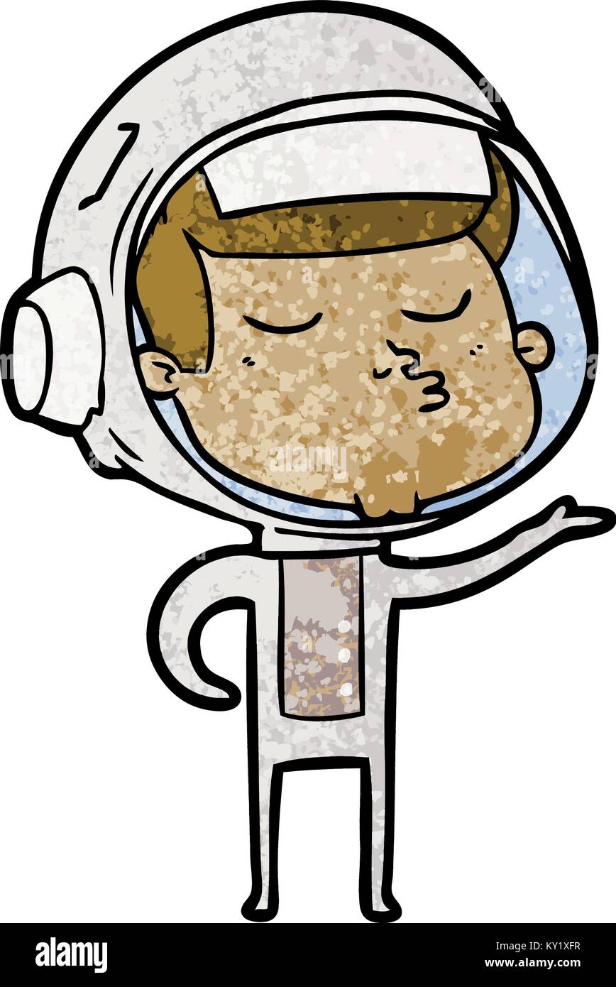 cartoon confident astronaut Stock Vector Image & Art - Alamy