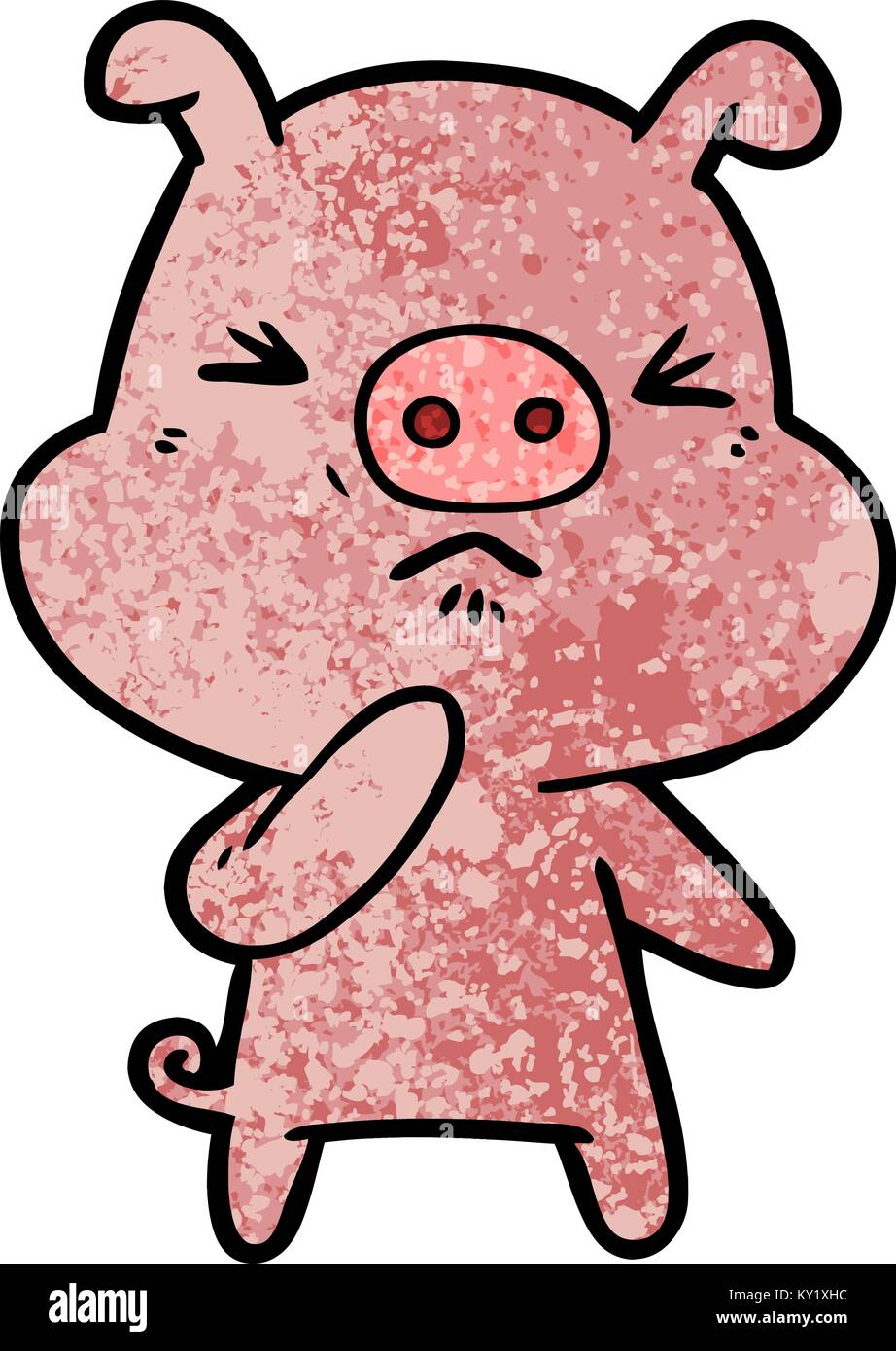 cartoon angry pig Stock Vector Image & Art - Alamy