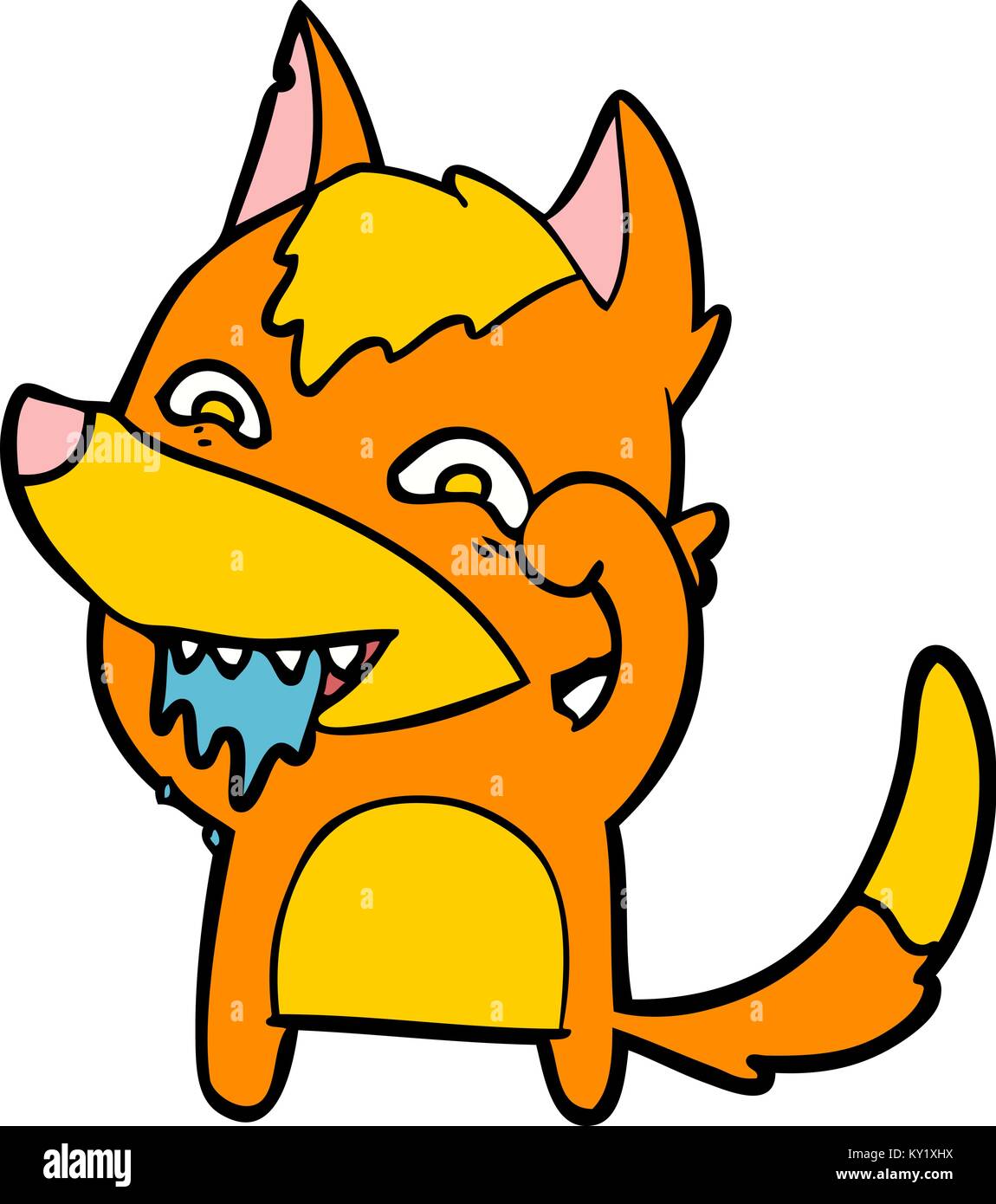Cartoon hungry fox Stock Vector Images - Alamy