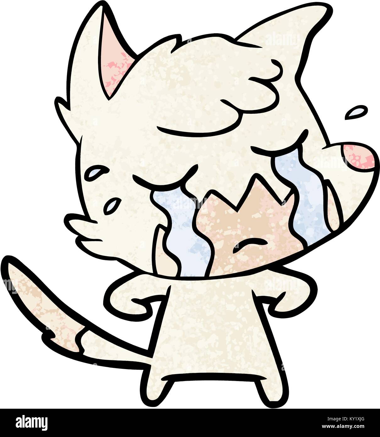 crying fox cartoon Stock Vector Image & Art - Alamy