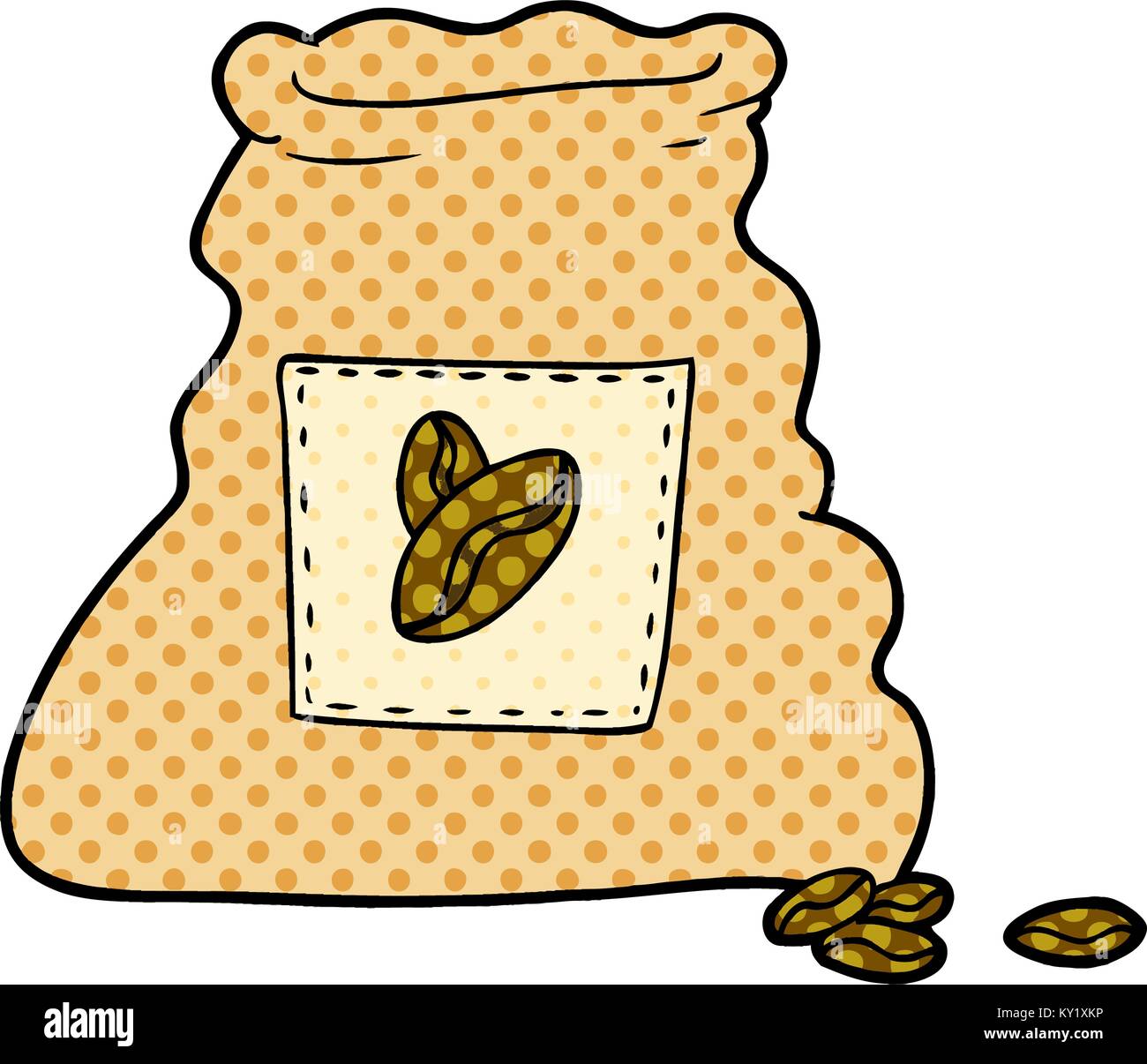 cartoon sack of coffee beans Stock Vector Image & Art - Alamy