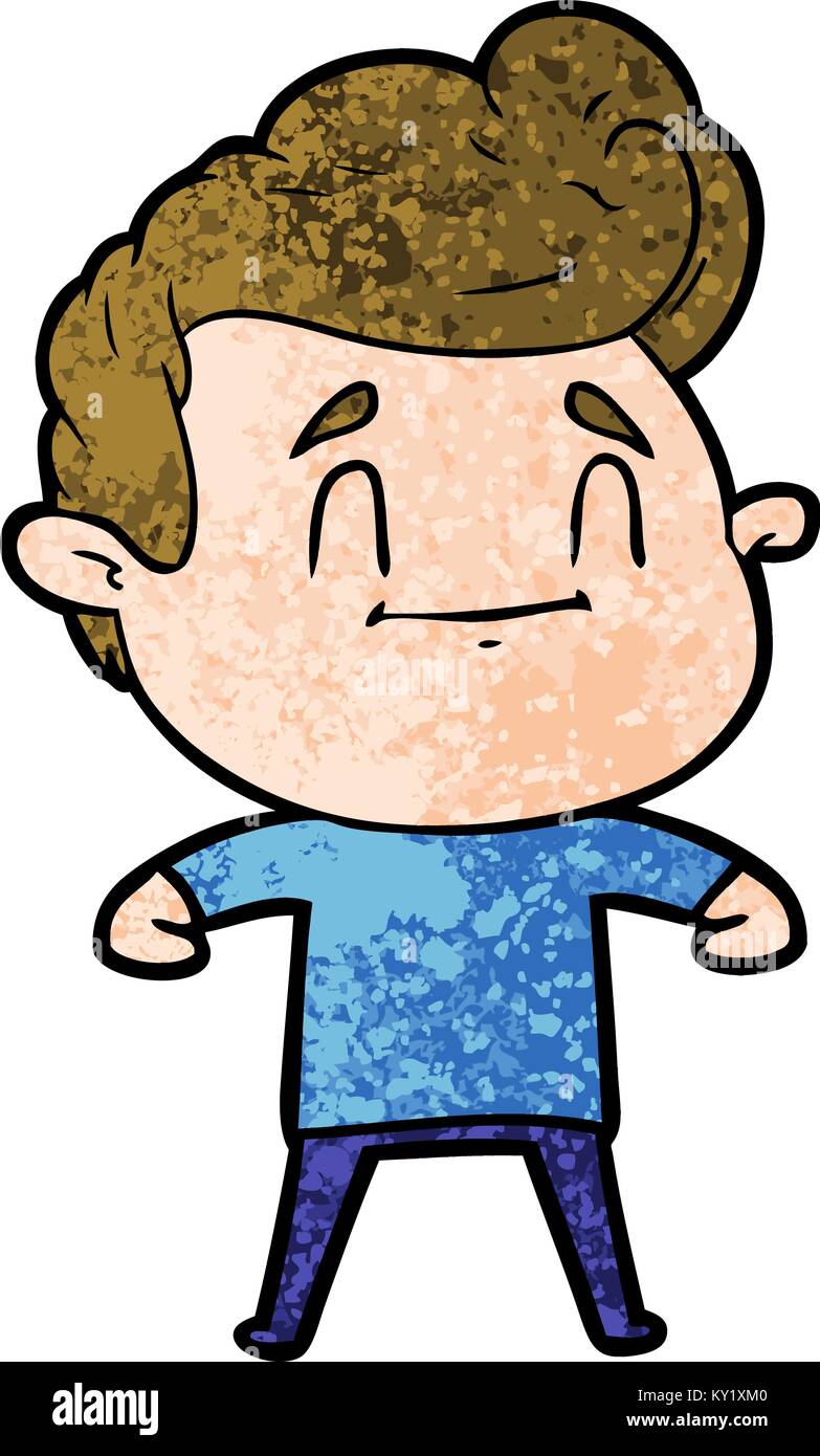 happy cartoon man Stock Vector Image & Art - Alamy