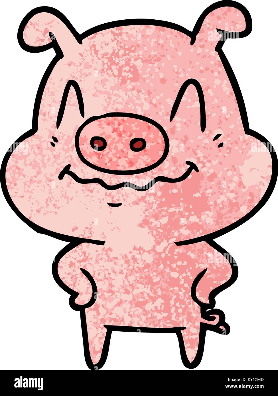 nervous cartoon pig Stock Vector Image & Art - Alamy