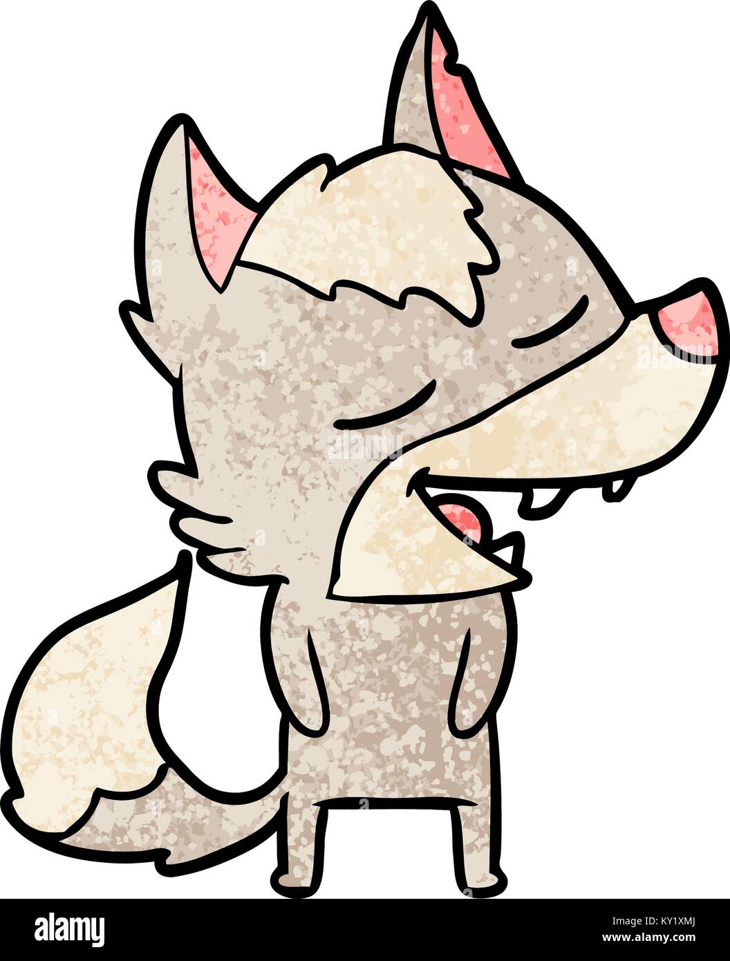 cartoon wolf laughing Stock Vector Image & Art - Alamy