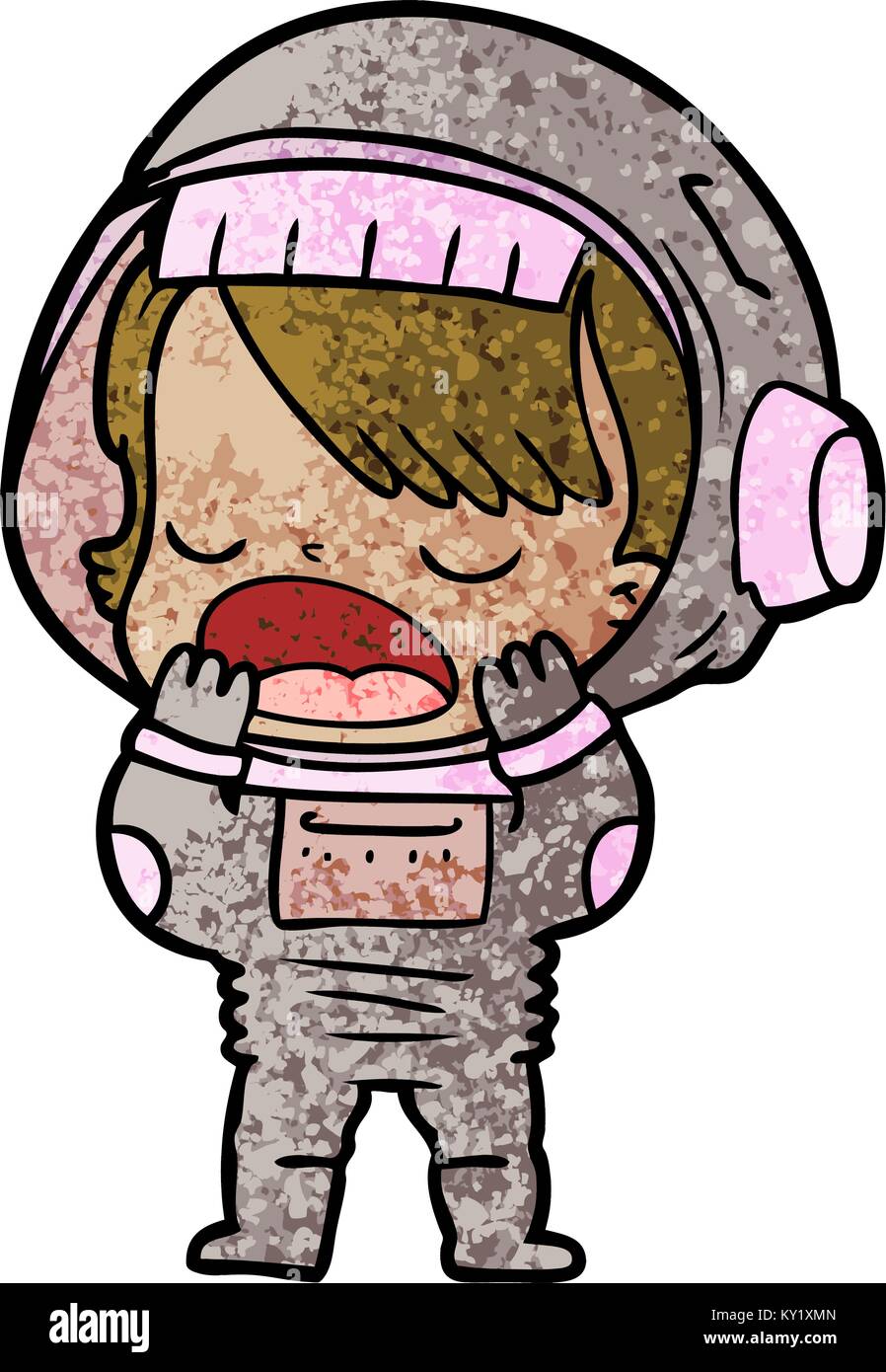 cartoon talking astronaut yawning Stock Vector Image & Art - Alamy