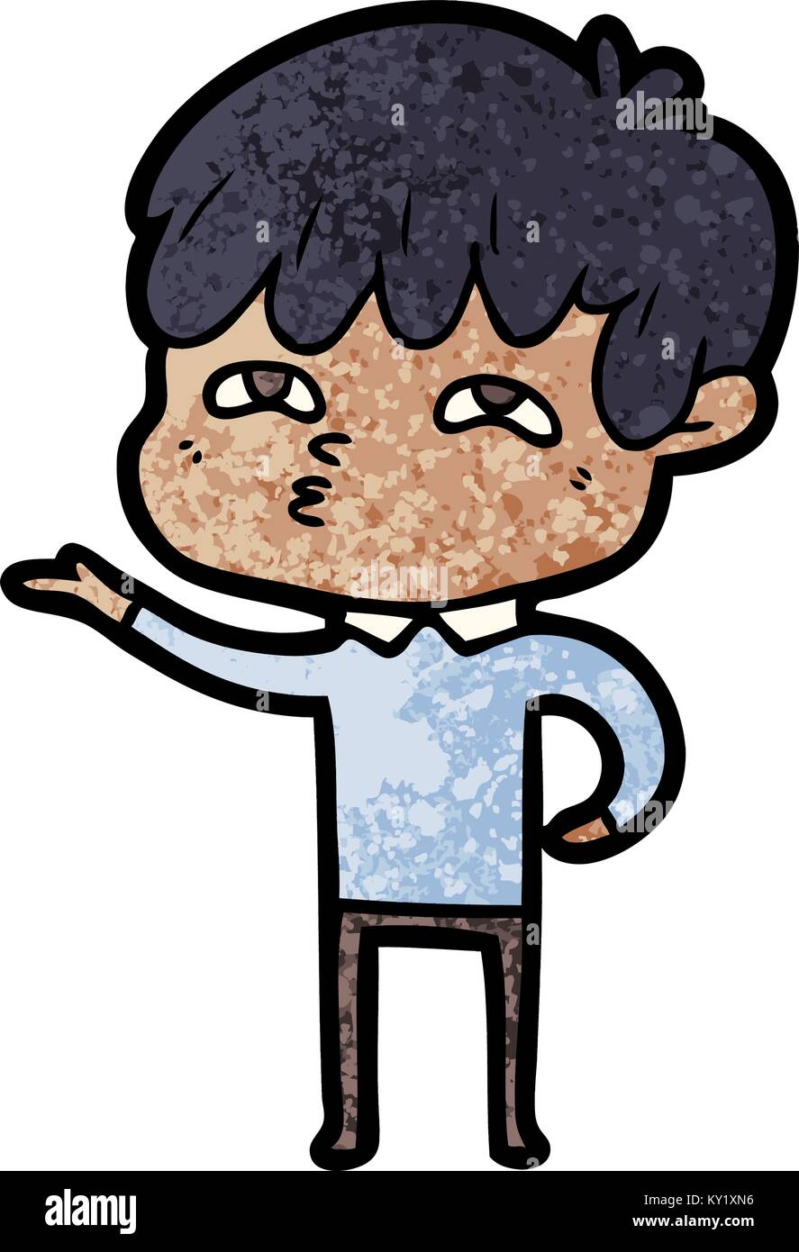 cartoon curious man Stock Vector Image & Art - Alamy