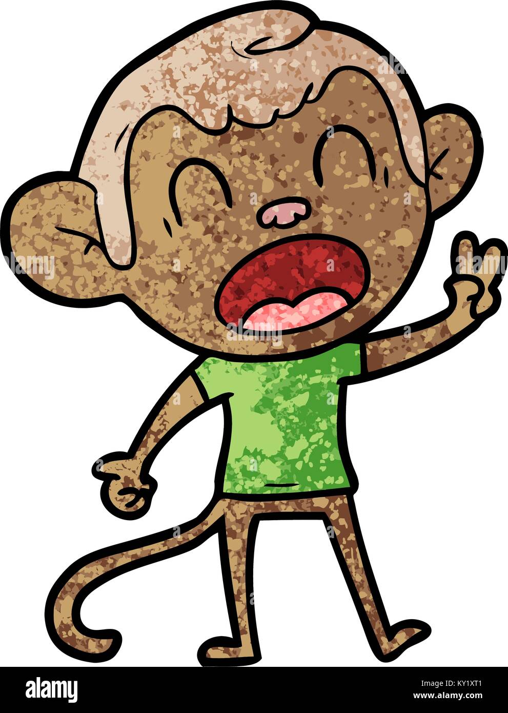 shouting cartoon monkey Stock Vector Image & Art - Alamy