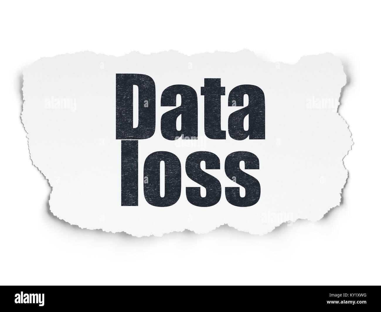 Information concept: Data Loss on Torn Paper background Stock Photo - Alamy