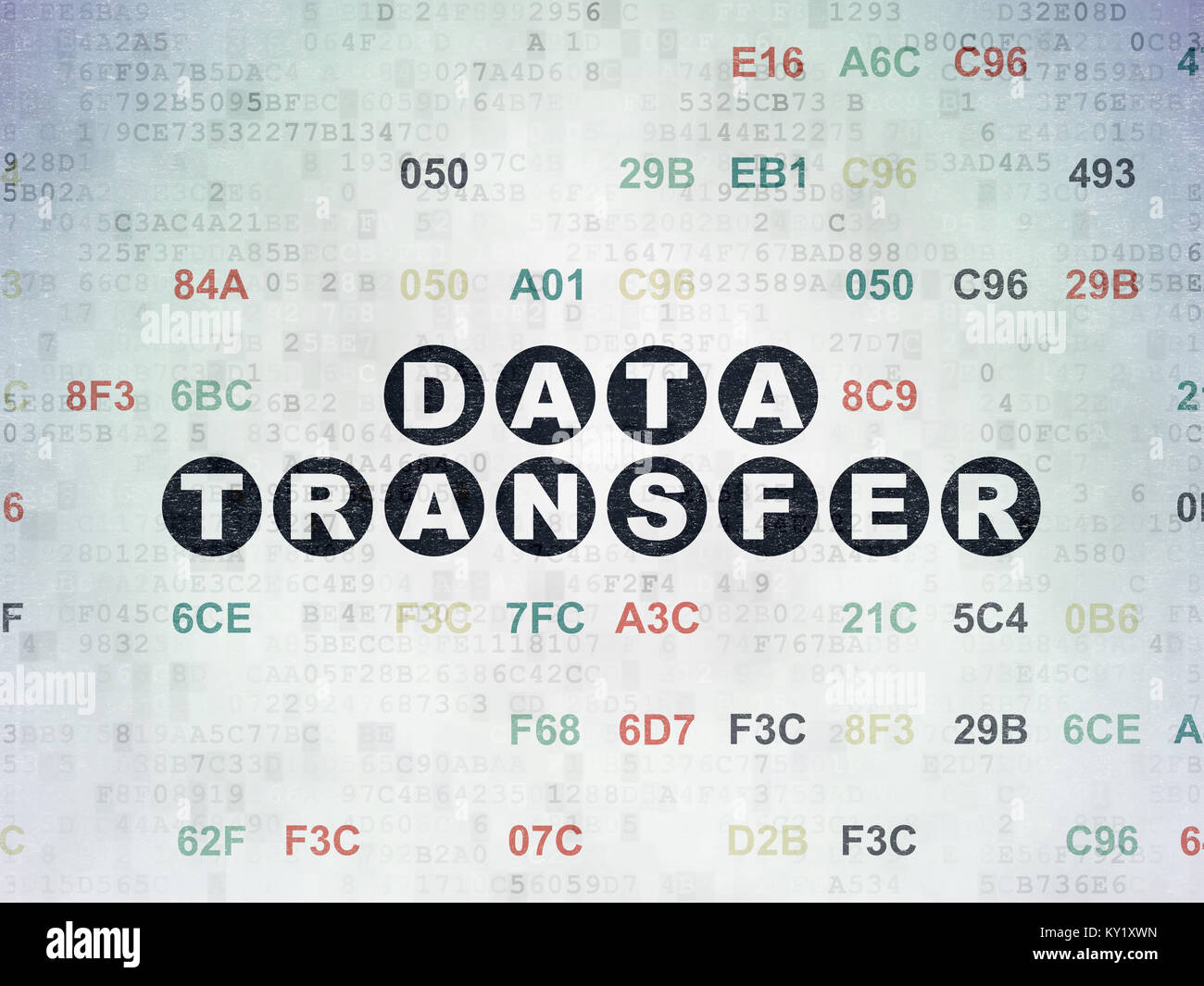 Data concept: Data Transfer on Digital Data Paper background Stock ...