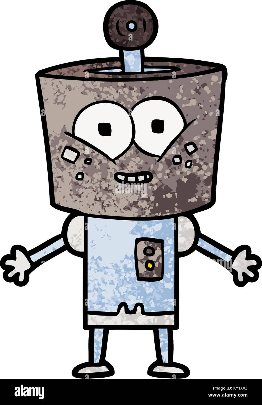 happy cartoon robot Stock Vector Image & Art - Alamy