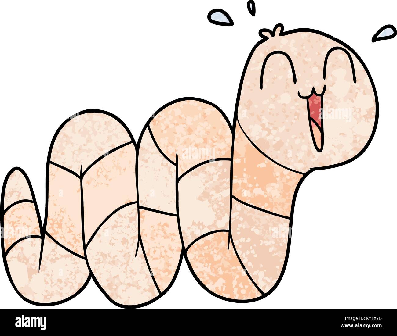 cartoon nervous worm Stock Vector Image & Art - Alamy