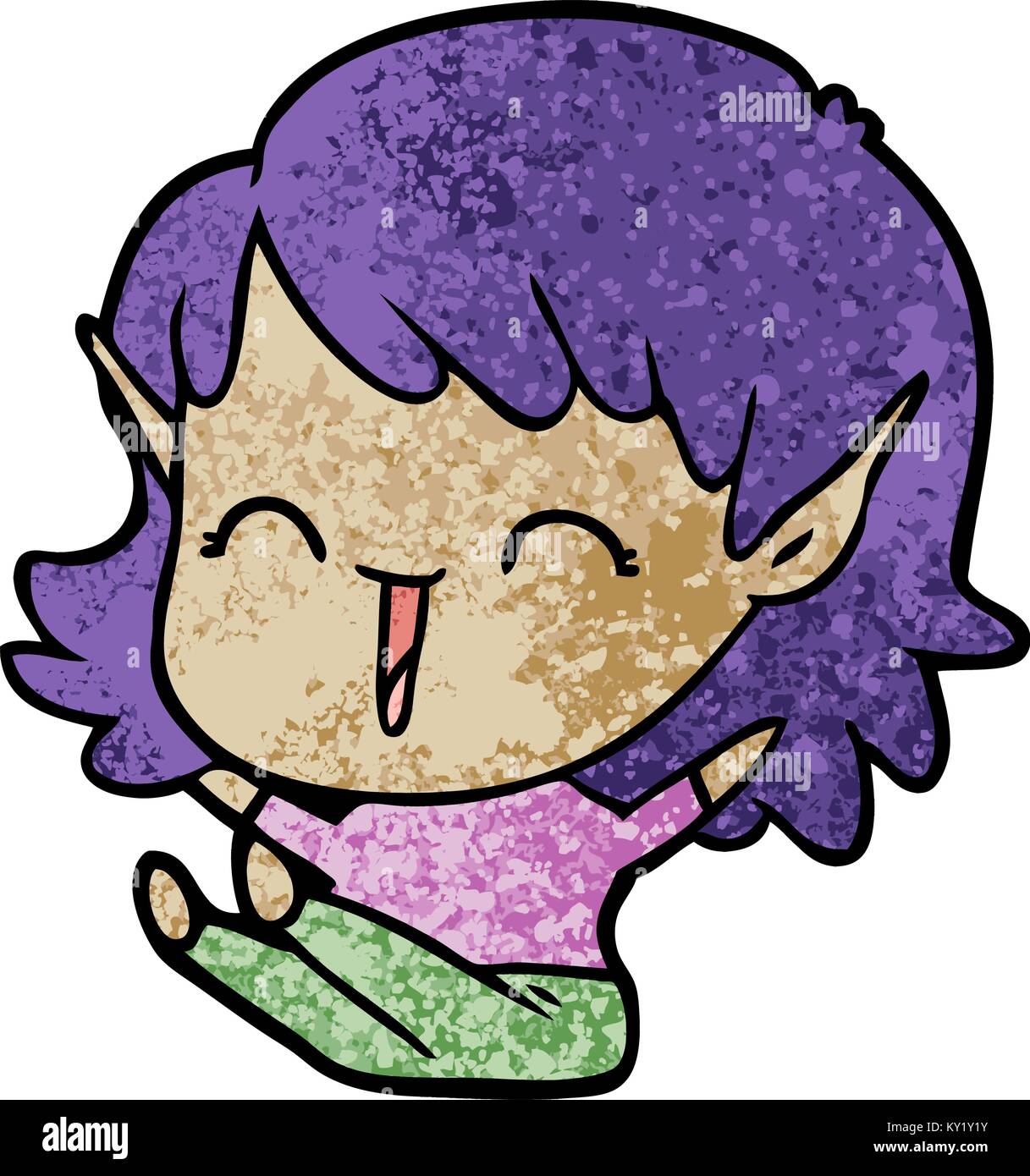 cartoon elf girl Stock Vector Image & Art - Alamy