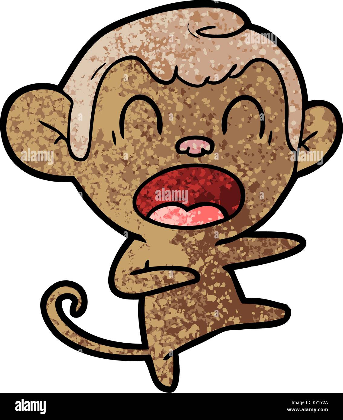 shouting cartoon monkey dancing Stock Vector Image & Art - Alamy