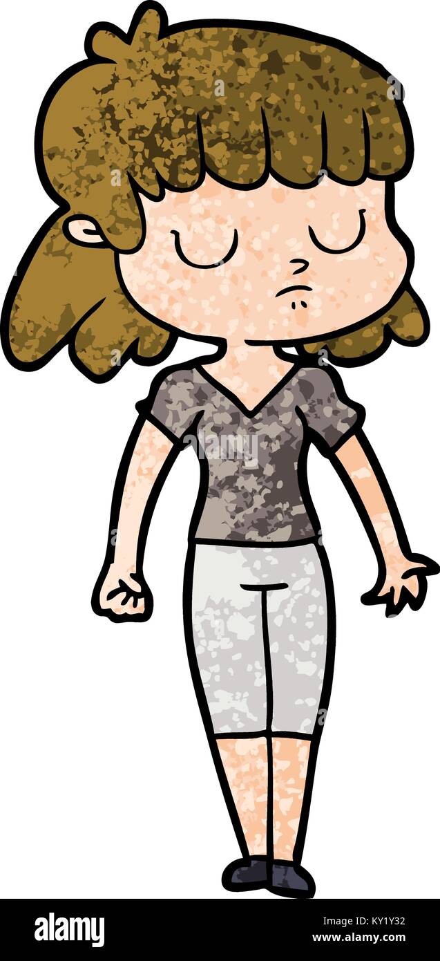 cartoon indifferent woman Stock Vector Image & Art - Alamy