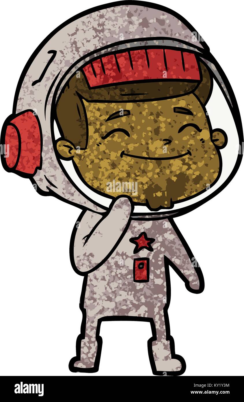happy cartoon astronaut Stock Vector Image & Art - Alamy