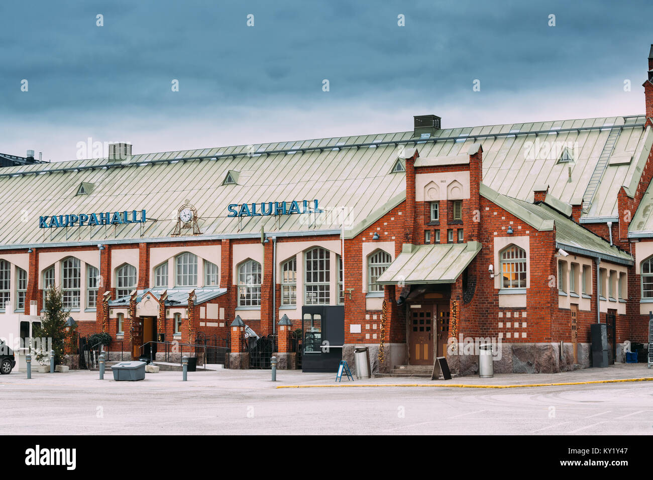 Helsinki, Finland. Hietalahti Market Hall Located In Old Market Hall Of ...