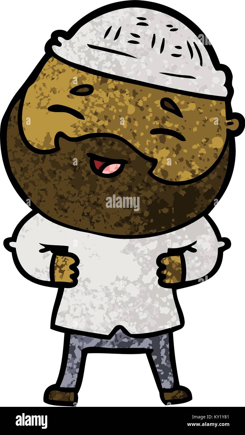 cartoon happy bearded man Stock Vector Image & Art - Alamy