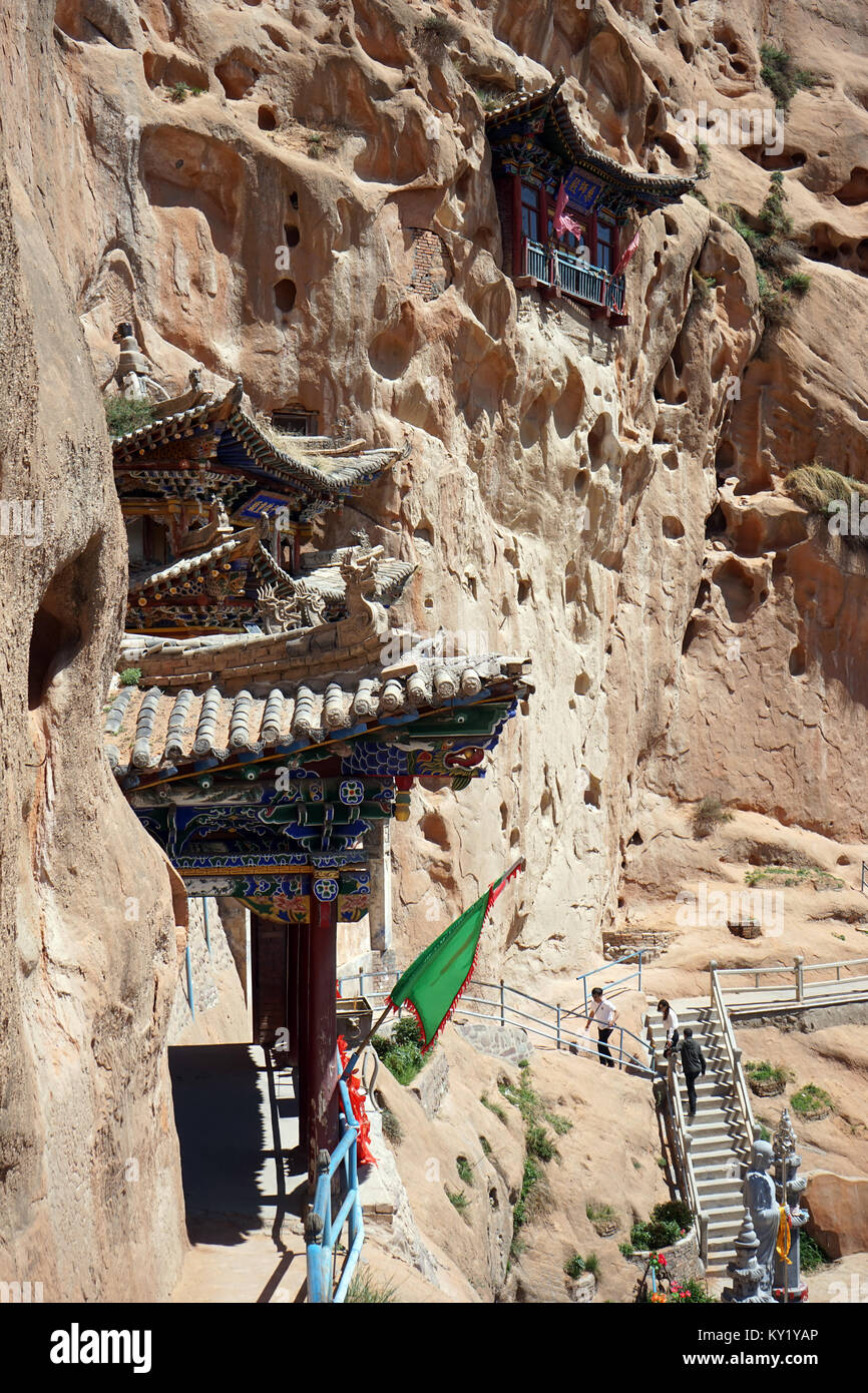 ZHANGYE, CHINA - CIRCA MAY 2017 Temples in Matisi monastery Stock Photo ...