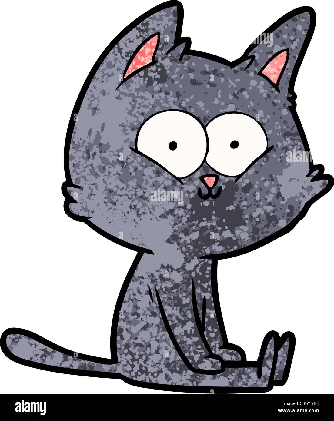 cartoon cat sitting Stock Vector Image & Art - Alamy