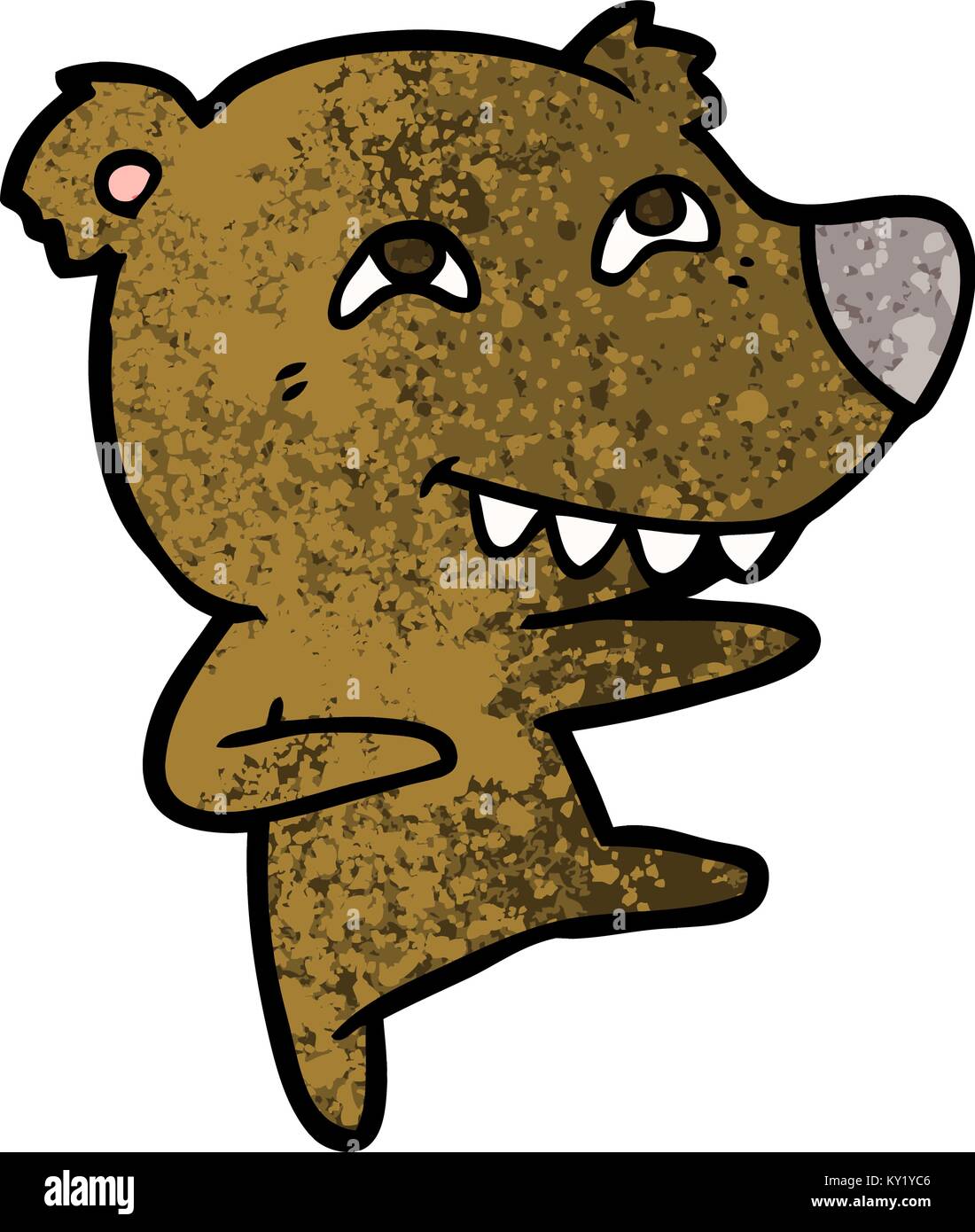 cartoon bear showing teeth while dancing Stock Vector Image & Art - Alamy