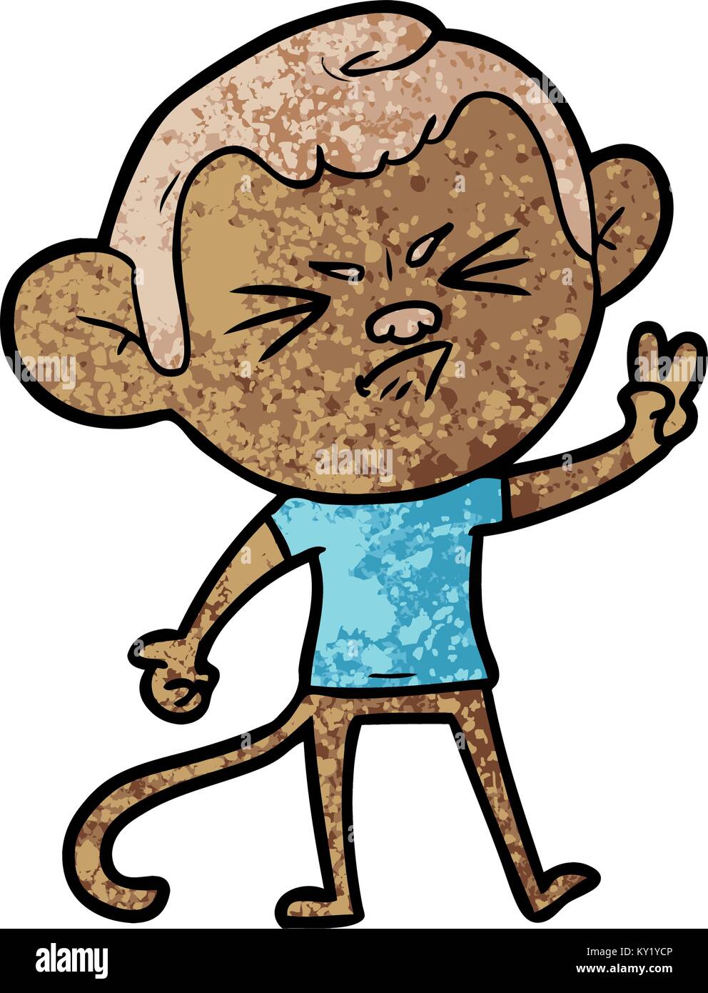 cartoon angry monkey Stock Vector Image & Art - Alamy