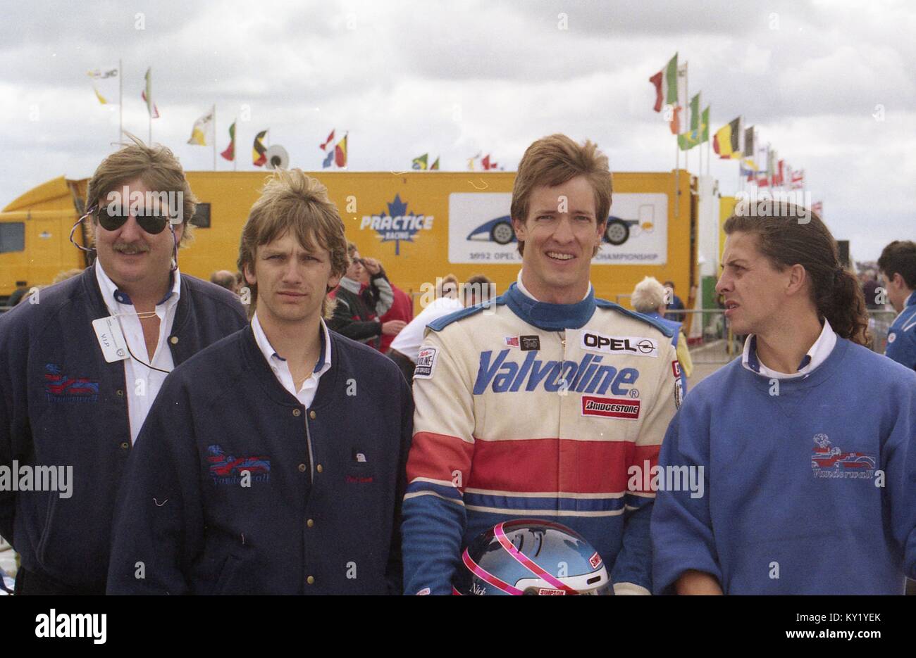 Nick Firestone in the Formula Vauxhall Lotus support race at the 1992 ...