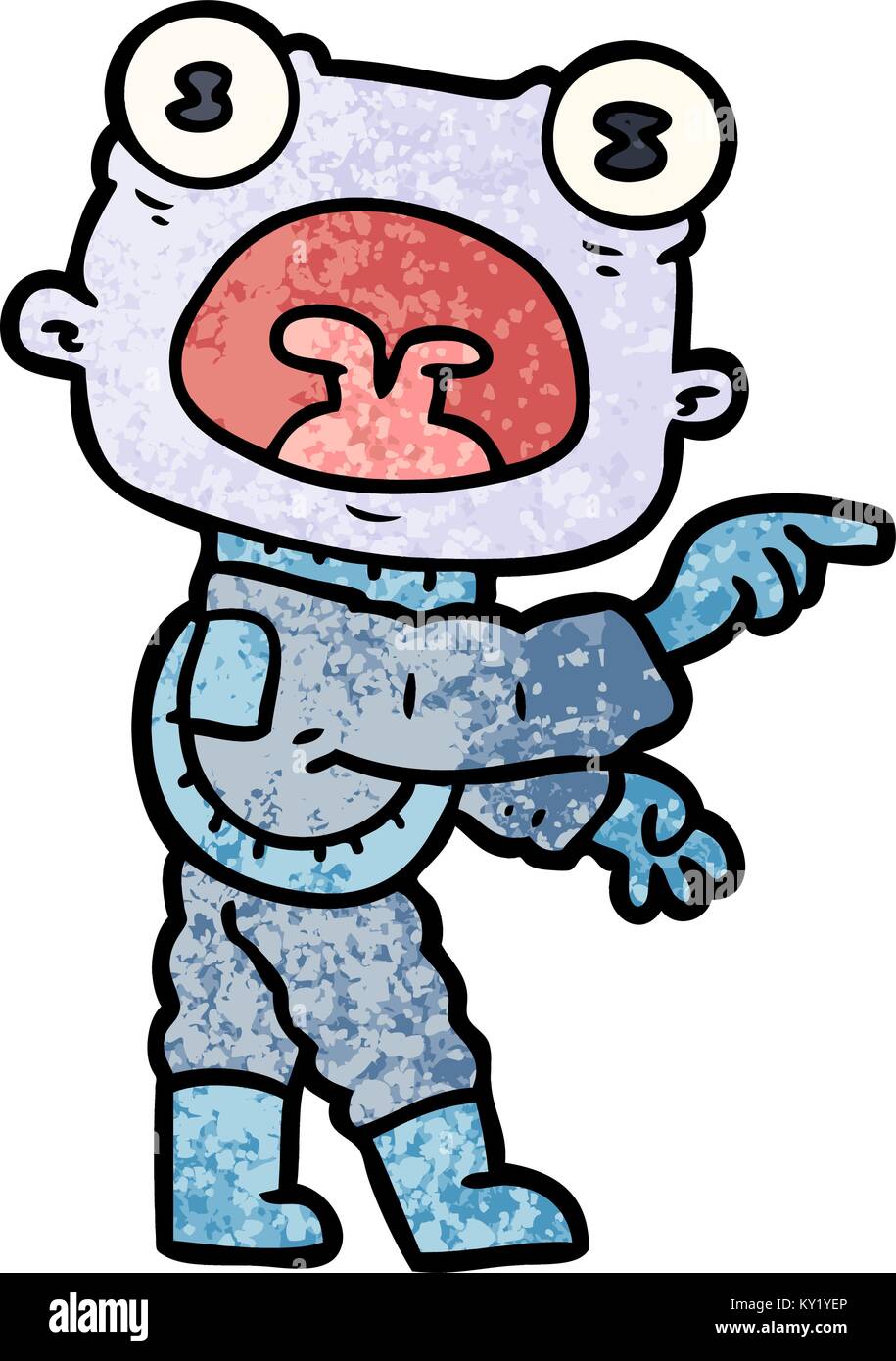 cartoon weird alien communicating Stock Vector Image & Art - Alamy