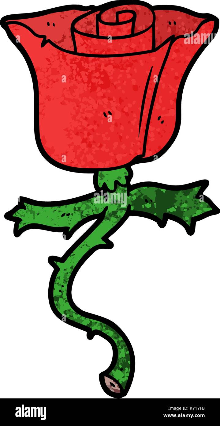cartoon rose with thorns Stock Vector Image & Art - Alamy