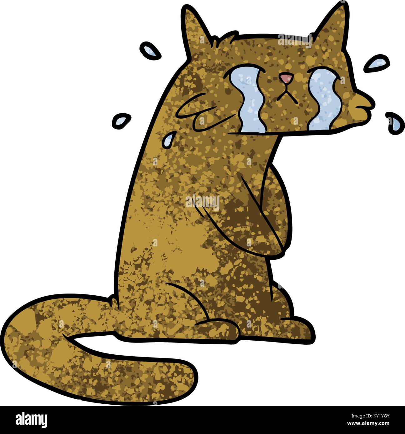 cartoon crying cat Stock Vector Image & Art - Alamy