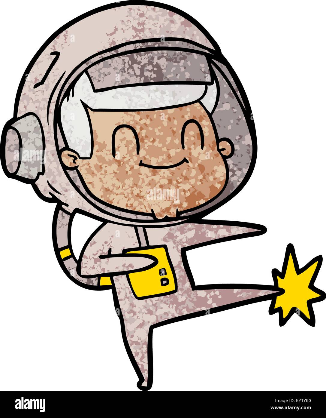 happy cartoon astronaut Stock Vector Image & Art - Alamy