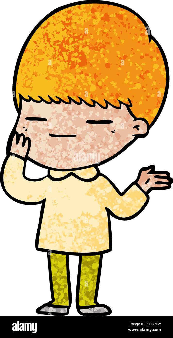 cartoon smug boy Stock Vector Image & Art - Alamy