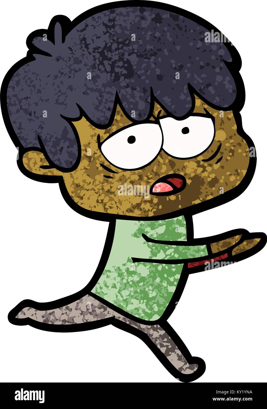 cartoon exhausted boy Stock Vector Image & Art - Alamy