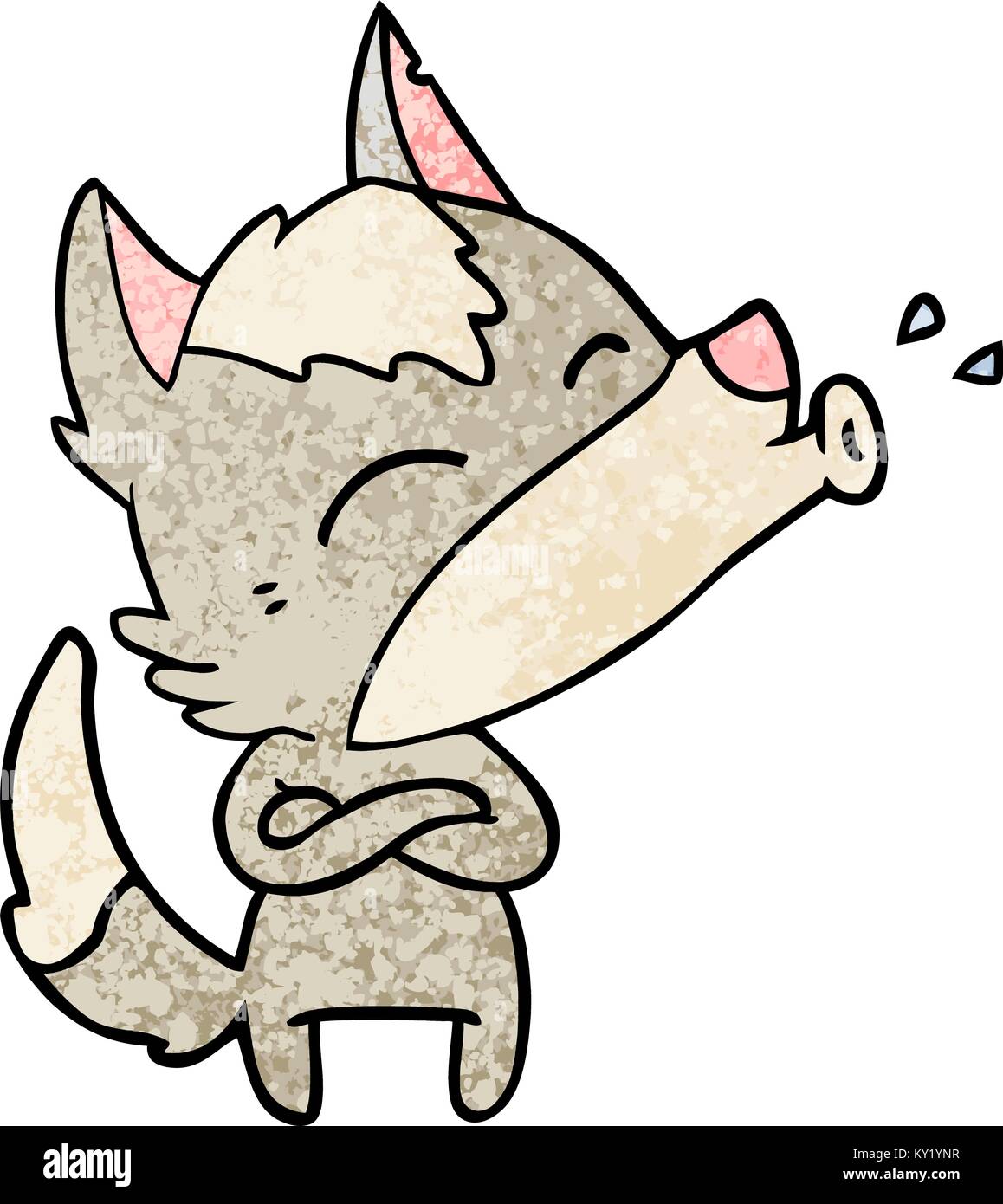 howling wolf cartoon Stock Vector Image & Art - Alamy