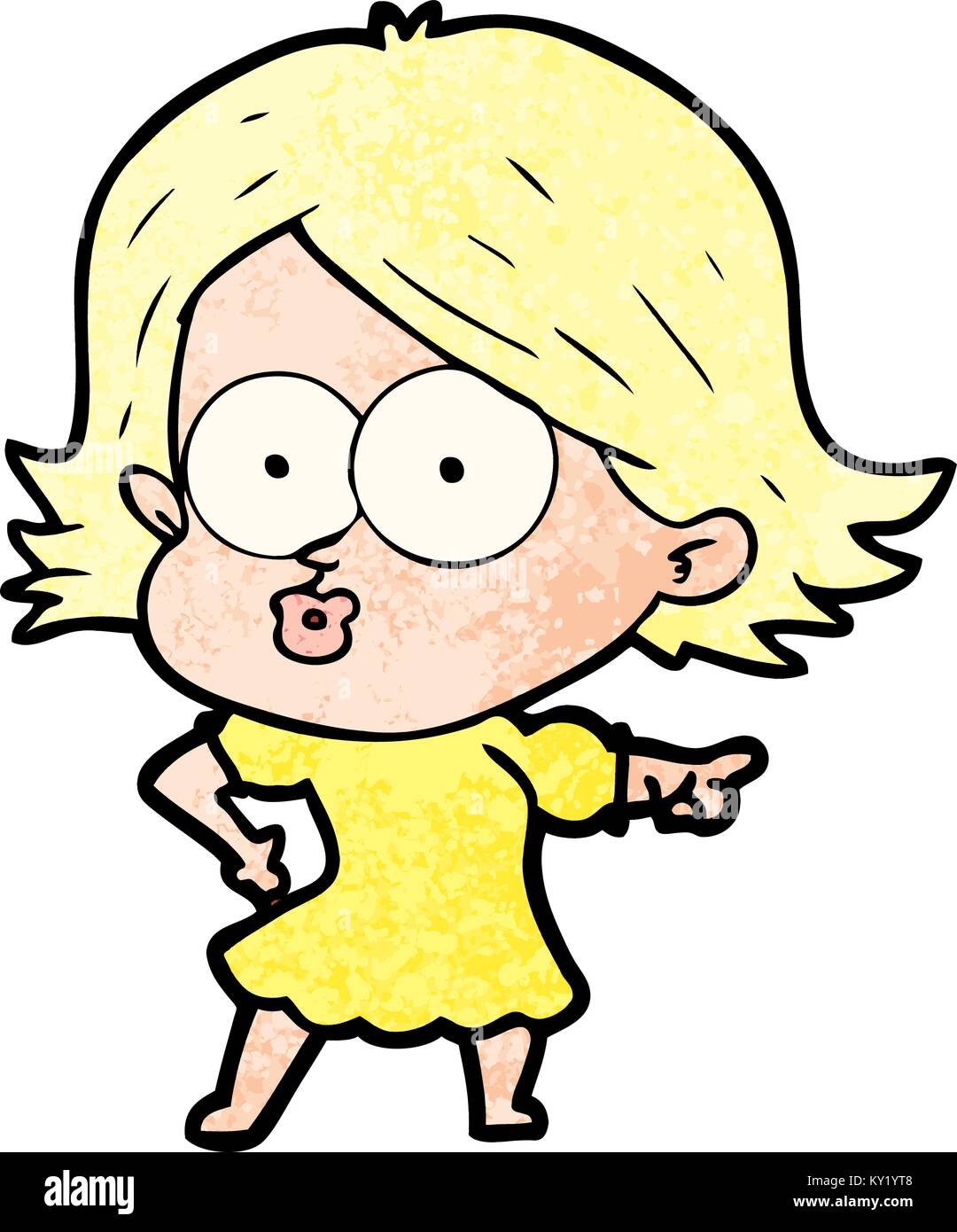 cartoon girl pouting Stock Vector Image & Art - Alamy