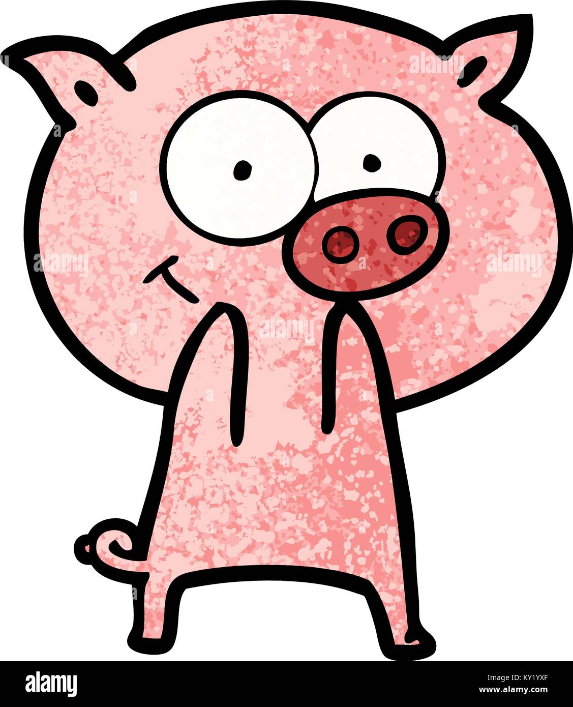 cheerful pig cartoon Stock Vector Image & Art - Alamy