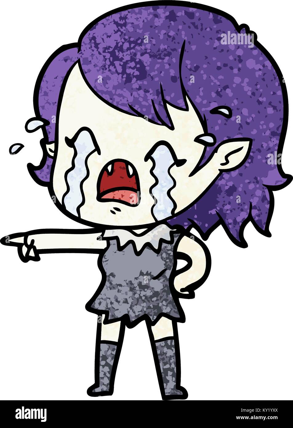 cartoon crying vampire girl Stock Vector Image & Art - Alamy
